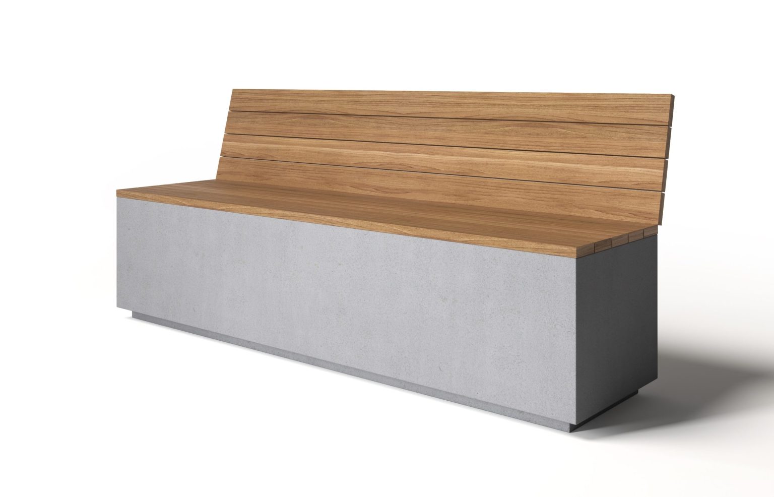 Block Bench with Wood Bench – Hart Concrete Design