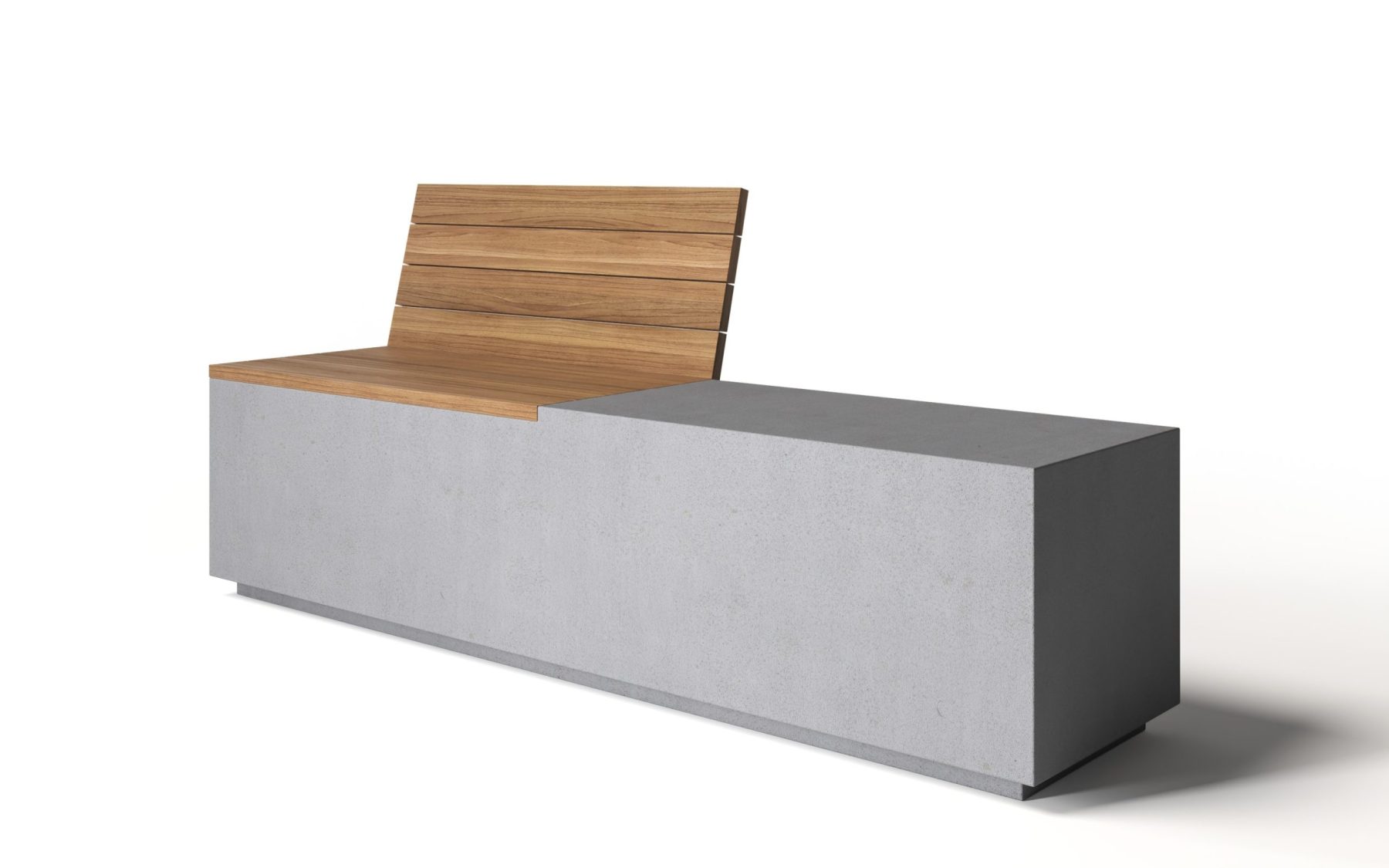 Block Bench with Wood Bench – Hart Concrete Design