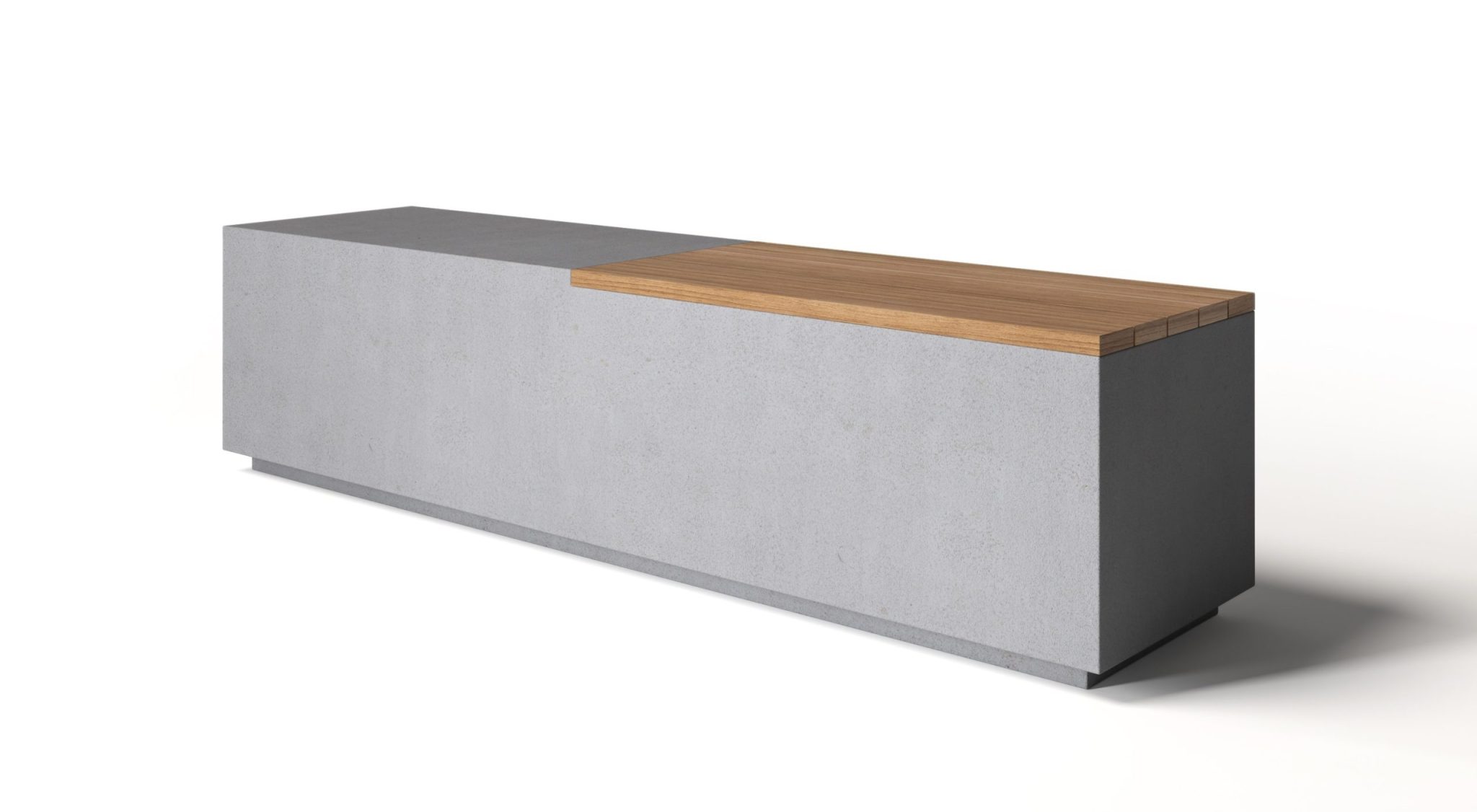 Block Bench with Half Seating – Hart Concrete Design